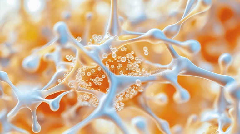 CloseUp View of Neurons and Synapses in the Brain, Exploring Complex ...