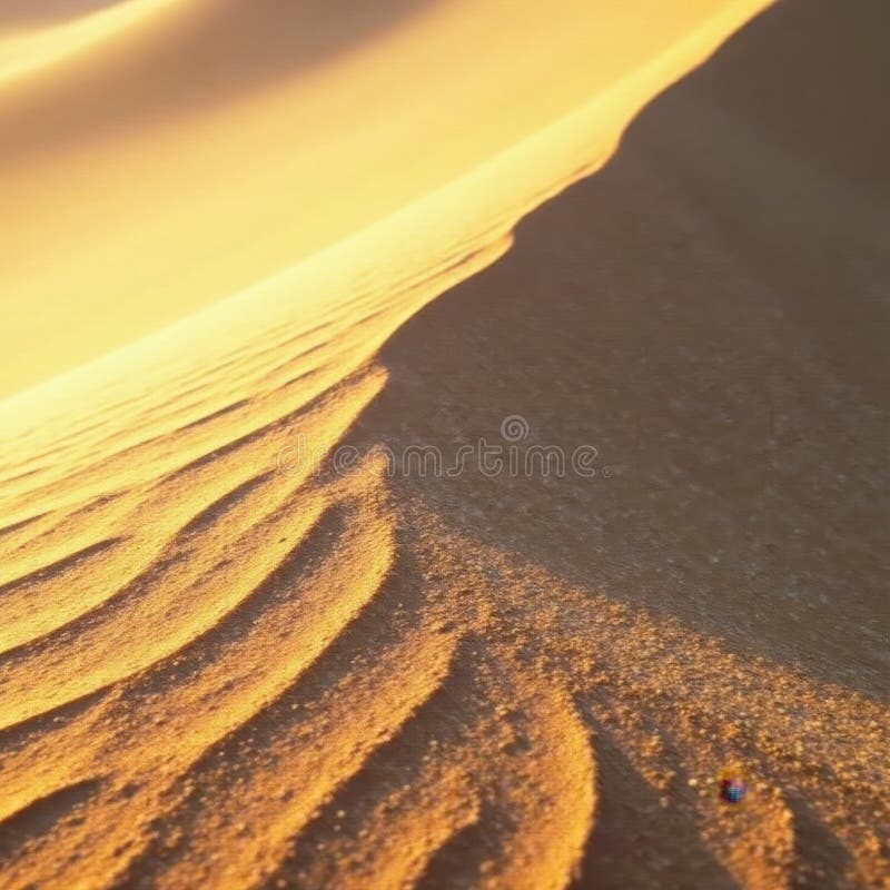 Intricate Swirling Patterns in Fine Sand, Sunlit Dune , Surface, Aerial ...