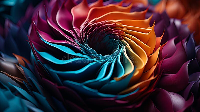 The Intricate, Swirling Texture of a Nautilus Shell, with Spirals of ...