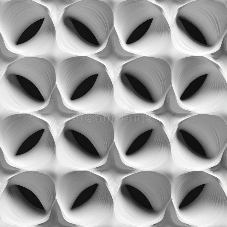 Abstract White Curvilinear Forms: a Seamless Minimalist Pattern Stock ...