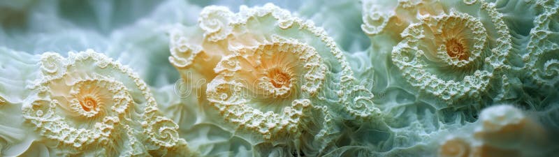 Intricate Swirls of Sea Shell Patterns on a Soft Ocean Background Stock ...