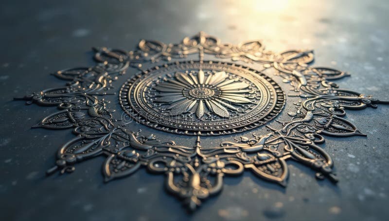 Intricate Symmetrical Lines Etched on a Smooth Surface , Form, Surface ...