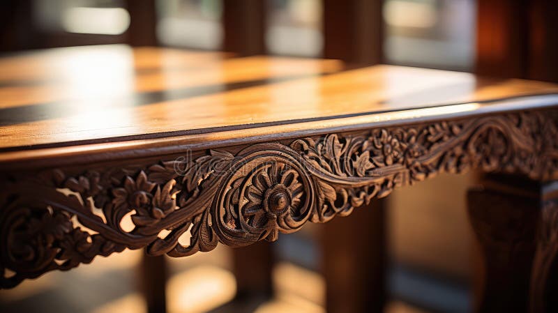 Intricate table corner stock illustration. Illustration of warmth ...