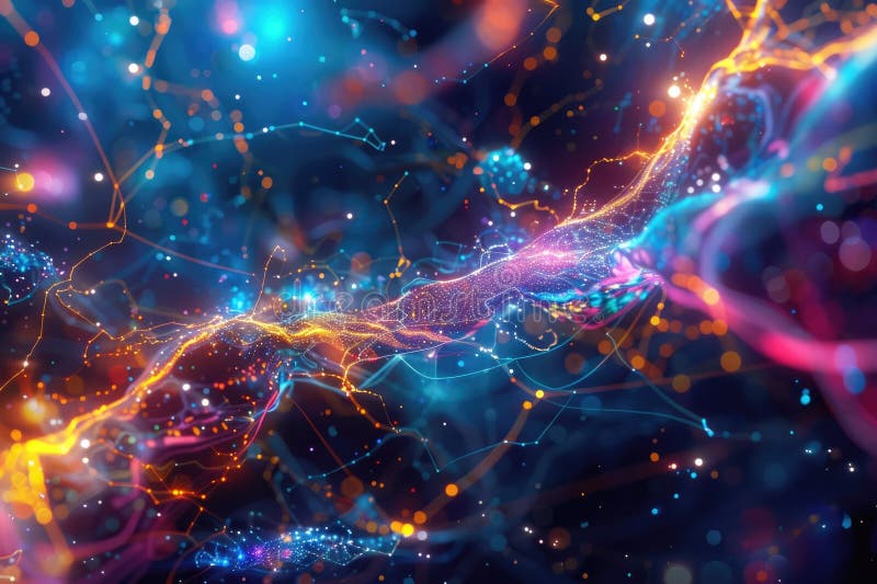 Intricate Tapestry of Merging Human and AI Minds AIG60 Stock Image ...