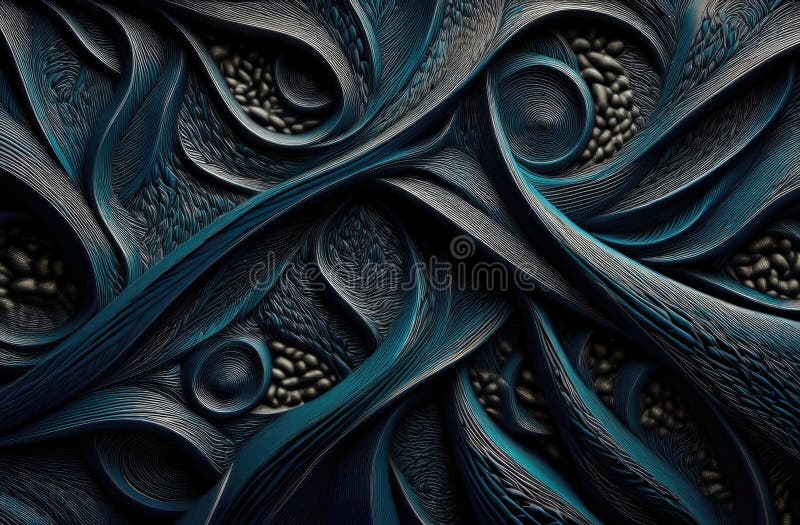 An Intricate Teal and Gray Abstract Background that Creates a ...