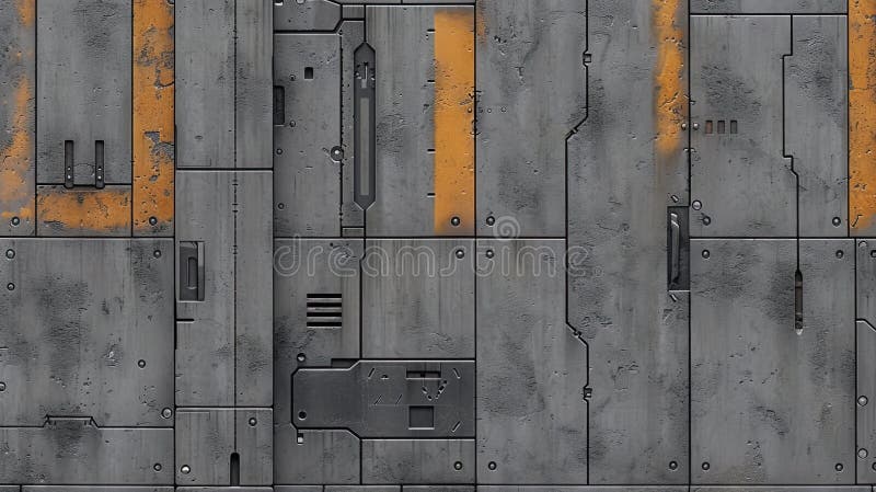 Intricate Tech Panel Showcasing Advanced Machinery. Stock Illustration ...