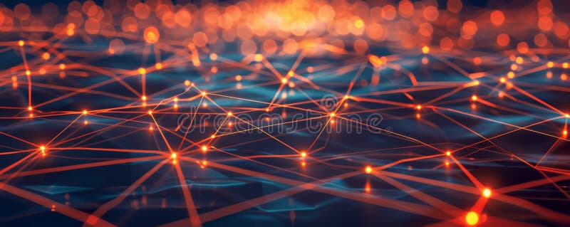 An Intricate Technology Illustration Showcasing a Square Grid, Lines ...