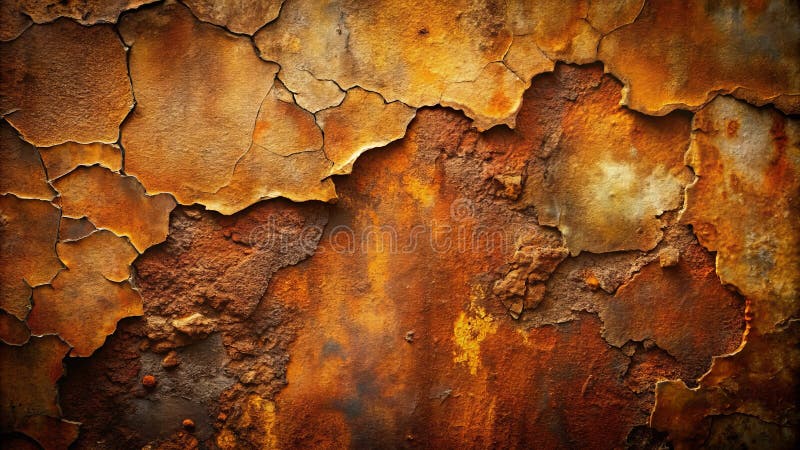 Intricate Texture of Aged, Oxidized Metal Surface with Deep Cracks and ...