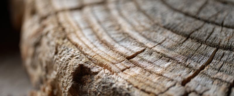 The Intricate Texture of a Cross-section of Wood Slice Showcasing ...
