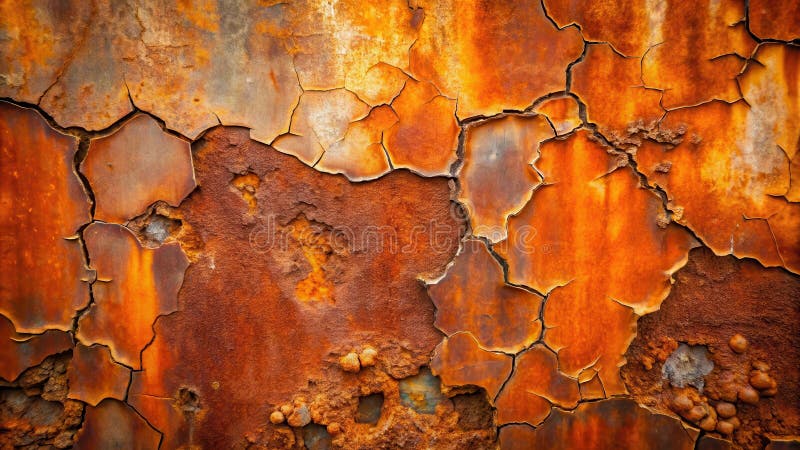 Intricate Texture of Deeply Oxidized Metal Surface with Extensive ...