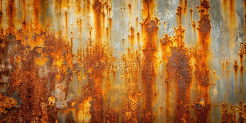 Intricate Texture of Heavily Oxidized Metal Surface with Rust Streaks ...