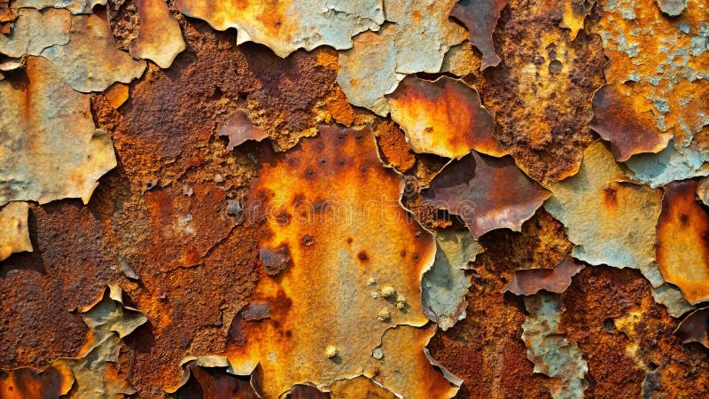 Intricate Texture of Oxidized Metal with Flaking Paint. Generative AI ...