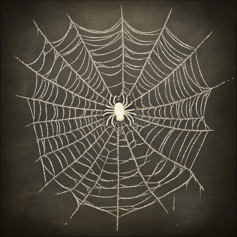 Intricate Texture of a Spiderweb Set Against a Natural Abstract ...