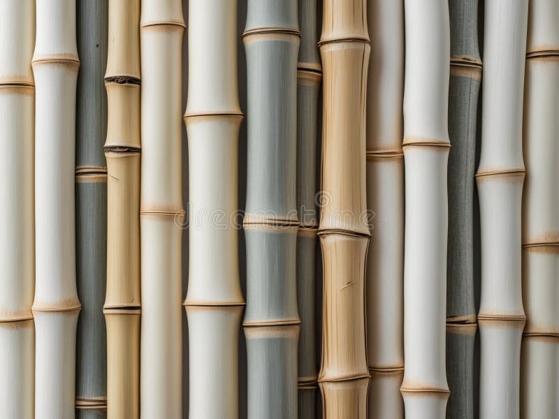 Intricate Texture of Woven Natural Bamboo Strips in Neutral Tones Stock ...