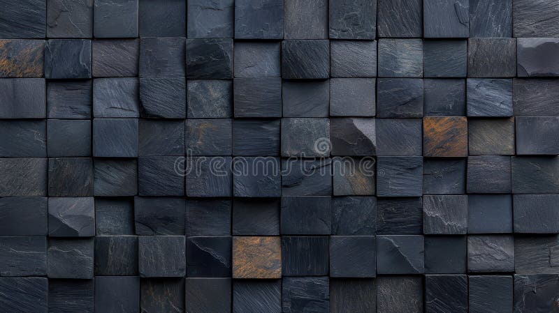 Intricate Textured Squares on Black Wall, an Abstract Geometric Design ...
