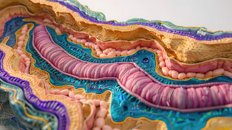 Intricate Textures of Colon S Mucosal, Submucosal Layers in Vibrant ...
