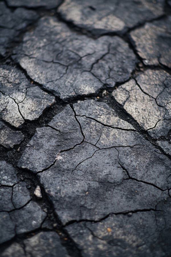 Intricate Textures of Cracked Pavement Stock Illustration ...