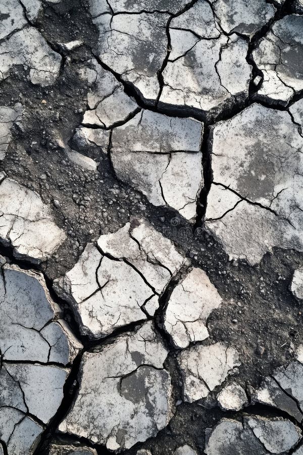 Intricate Textures of Cracked Pavement Stock Illustration ...
