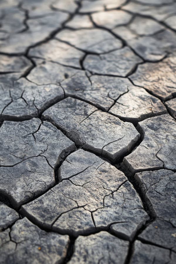 Intricate Textures of Cracked Pavement Stock Illustration ...