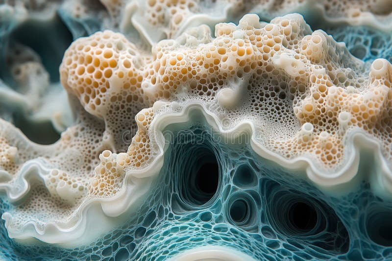 Intricate Textures of Sand Under a Microscope, Featuring Detailed ...