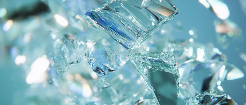 Intricate Textures of Shattered Glass Showcasing Reflective Surfaces ...