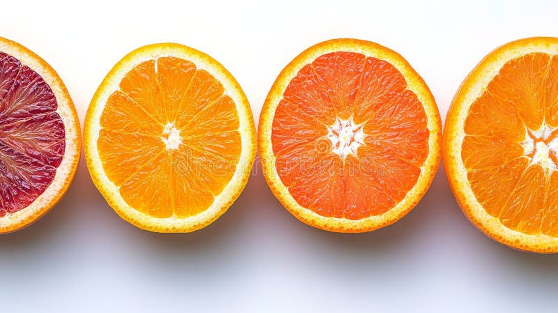 Intricate Textures of Whole and Sliced Oranges are Prominently Featured ...