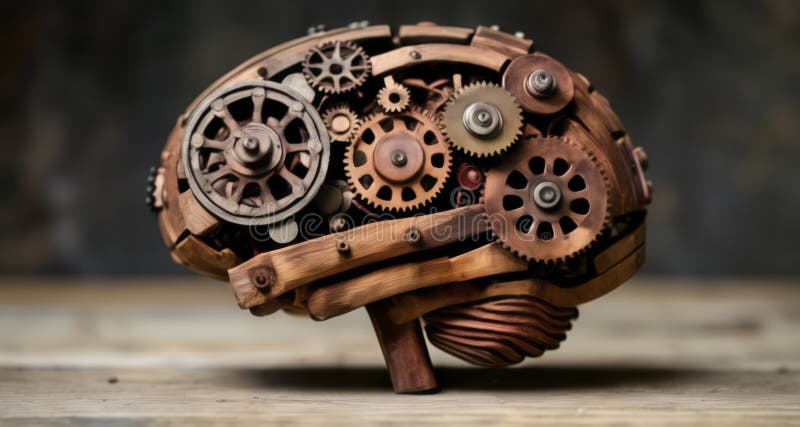 The Intricate Thought Process of a Mechanical Mind Stock Illustration ...