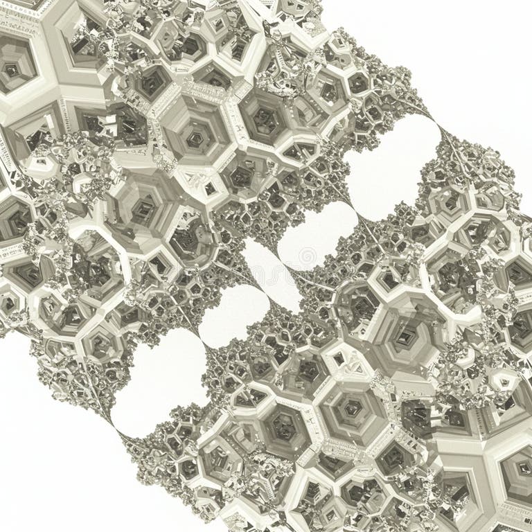 Intricate Three-dimensional Fractal Structure with a Repeating Pattern of Hexagonal and Stock ...