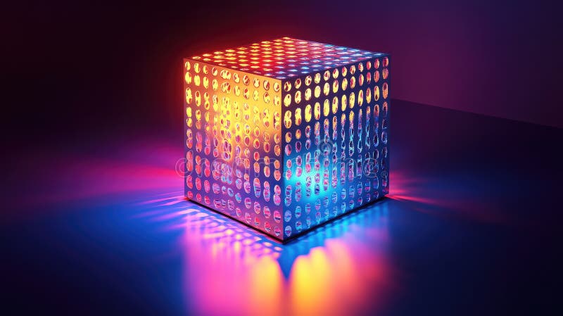 Intricate Three-Dimensional Geometric Cube with Complex Interior ...