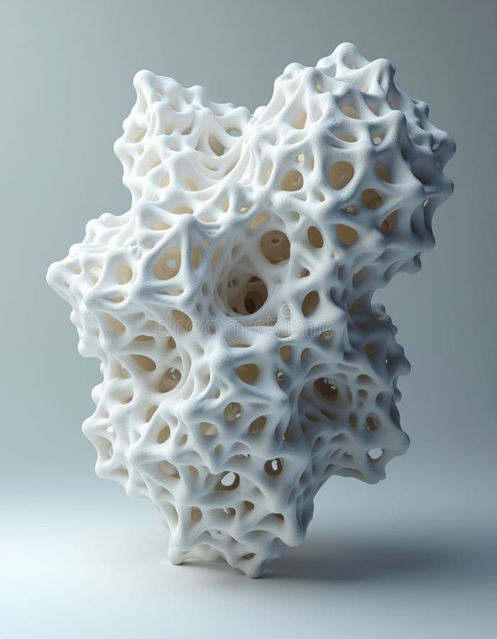 Intricate Three Dimensional White Porous Structure Resembling Organic ...