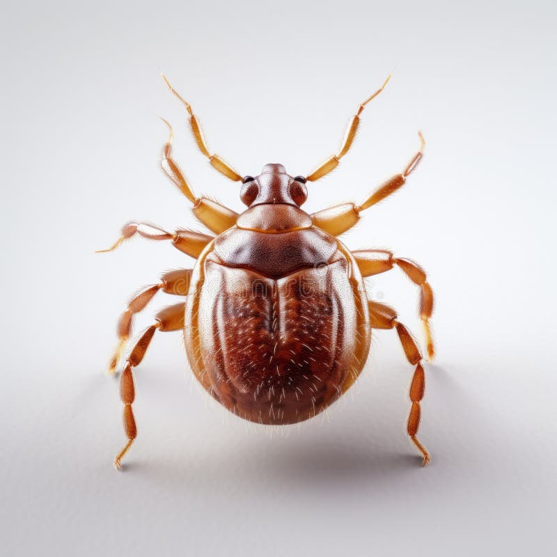 Intricate Tick Image on White Background with Realistic Lighting Stock ...