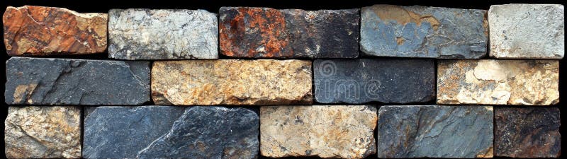 A Top View of an Array of Flat Stone Blocks in Various Colors and Sizes ...