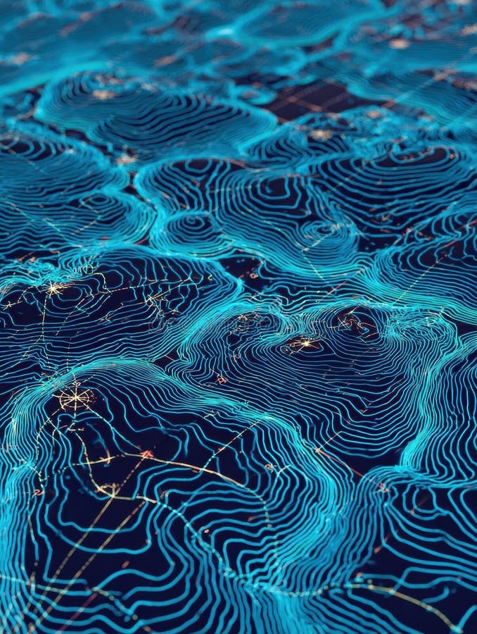 Intricate Topographic Lines Create a Stunning Visual of Oceanic ...