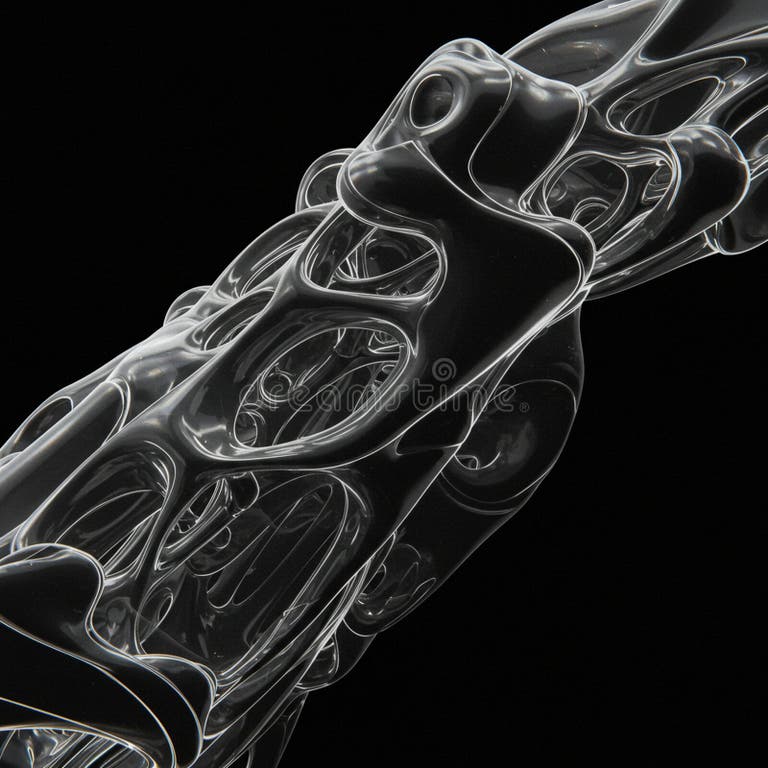 An Intricate, Translucent Structure Featuring Interconnected, Swirling ...