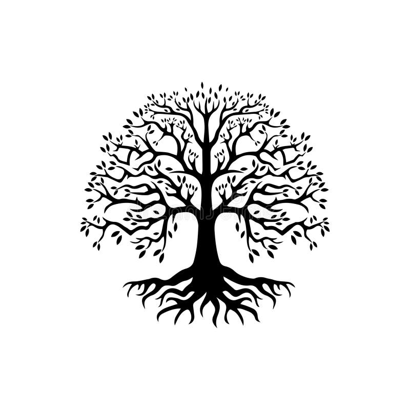 Intricate Tree of Life Illustration. Vector Icon Stock Illustration ...