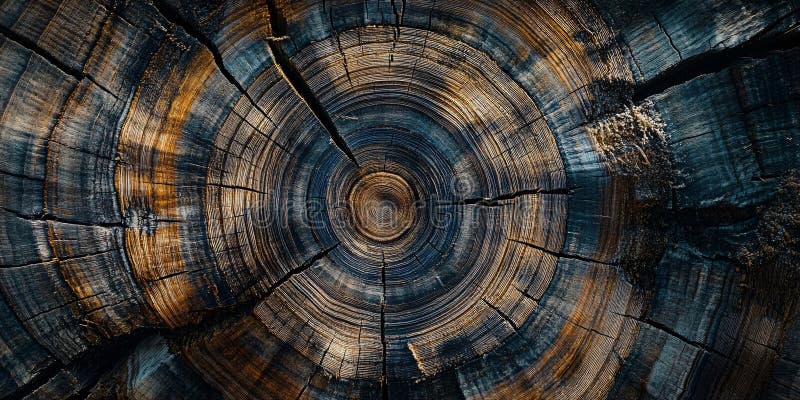Intricate Tree Rings Cross Section Texture Dark High Quality Image ...