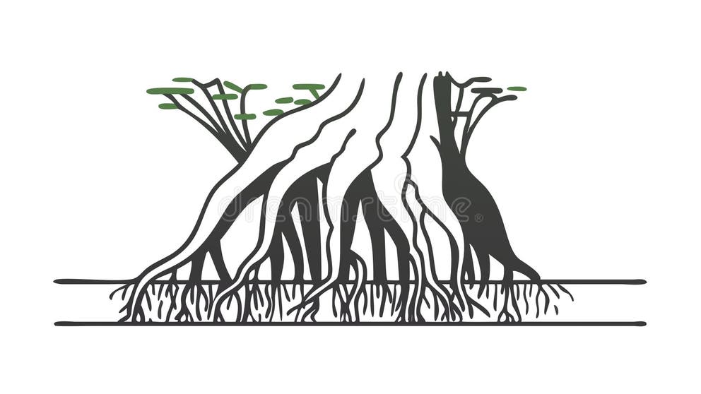 Intricate Tree Roots, Symbolizing Stability and Complex Foundations ...