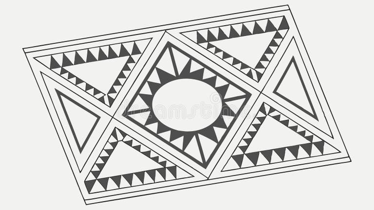 Intricate Triangle Pattern. Decorative Geometric Texture, Vector Design ...