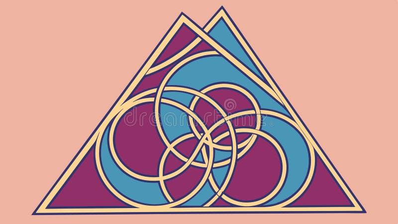 Intricate Triangular Geometric Symbol, Abstract Art, Vector Design ...