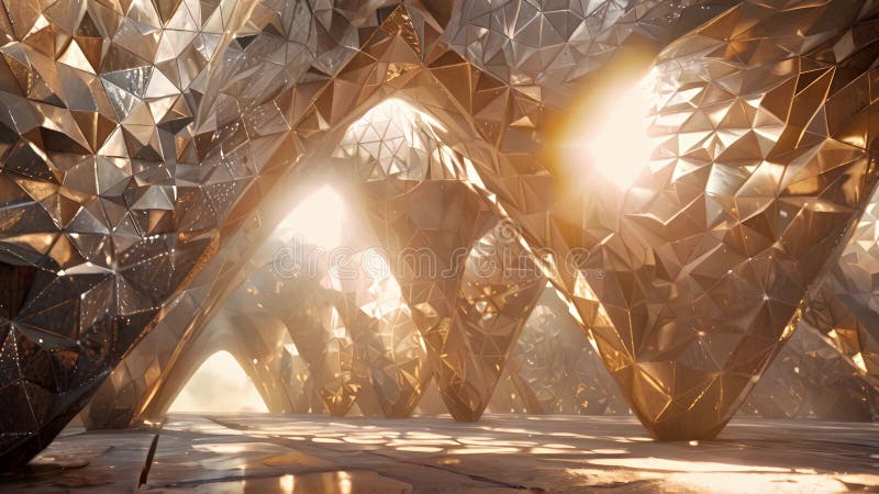 Intricate Triangular Patterns Adorn the Walls and Ceilings of the ...