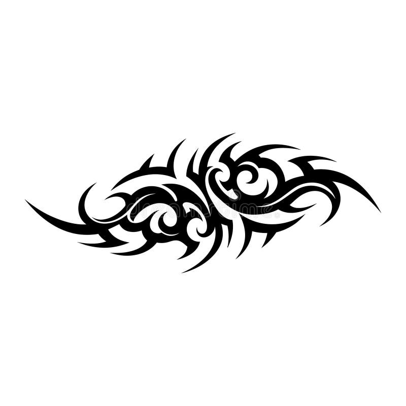 Intricate Tribal Design Featuring Flowing Curves and Sharp Points in ...