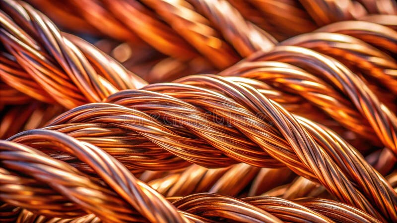 Intricate Twisted Copper Wire a Detailed Macro Exploration of ...