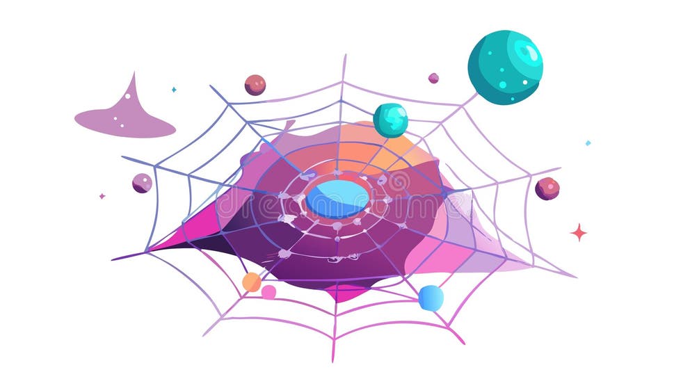 Interstellar Web Icon: Galactic Connectivity Space Network, Vector Design Generative AI Stock ...