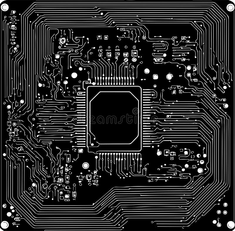 Circuit Board Vector Background Texture Computer Machine Technology ...