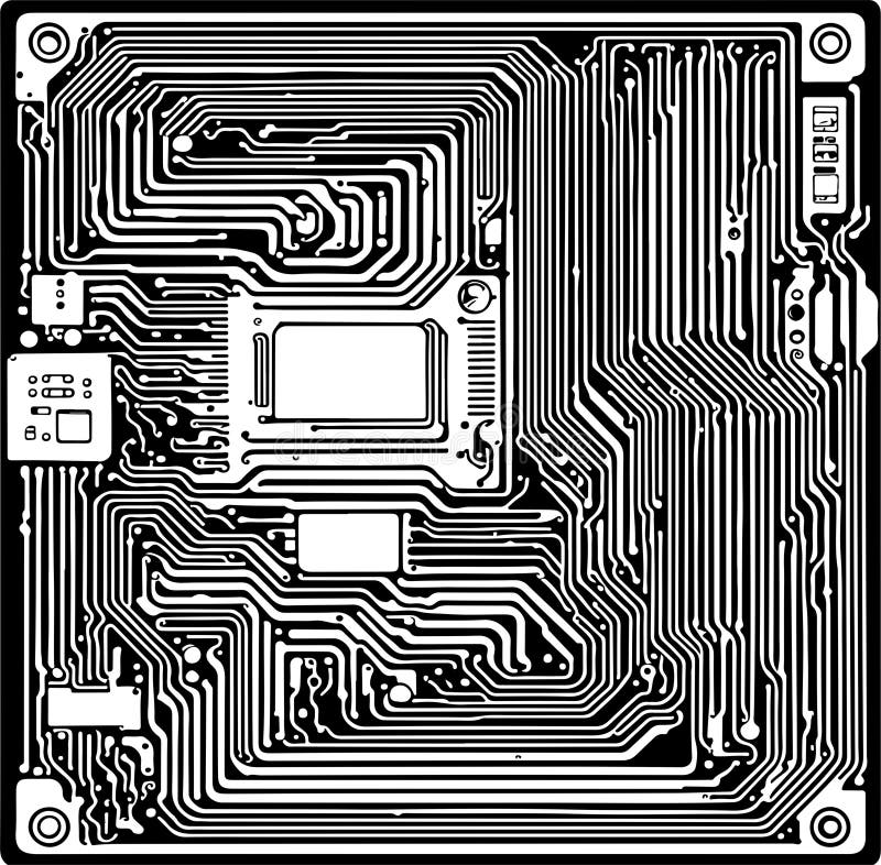 Circuit Board Vector Background Texture Computer Machine Technology ...