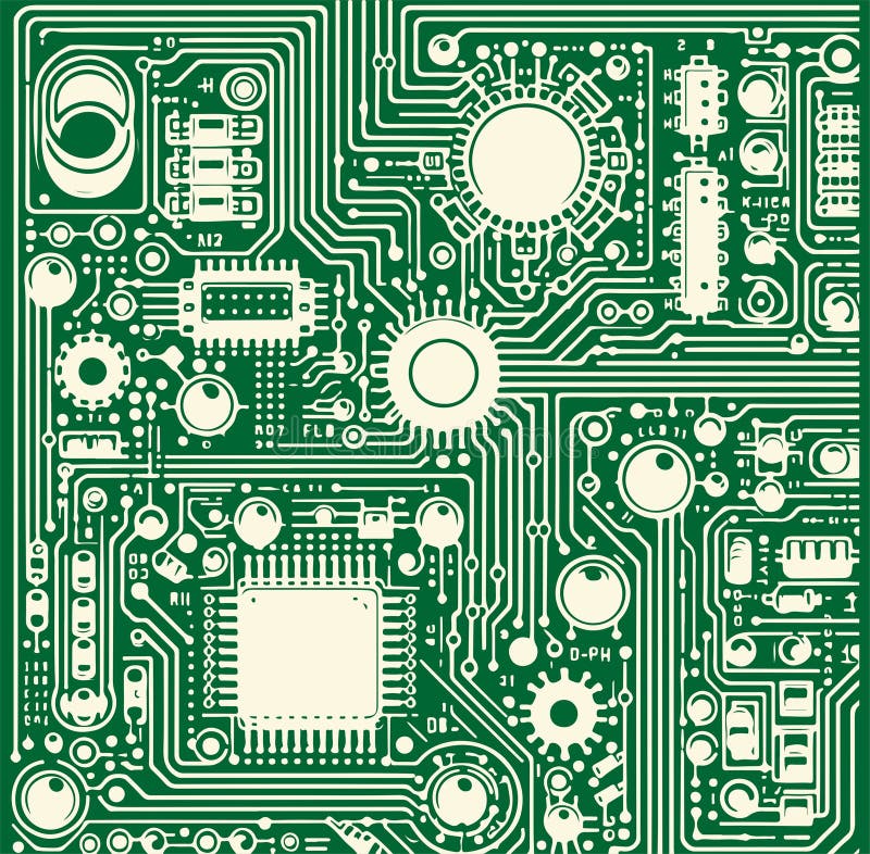 Circuit Board Vector Background Texture Computer Machine Technology Stock Vector - Illustration ...
