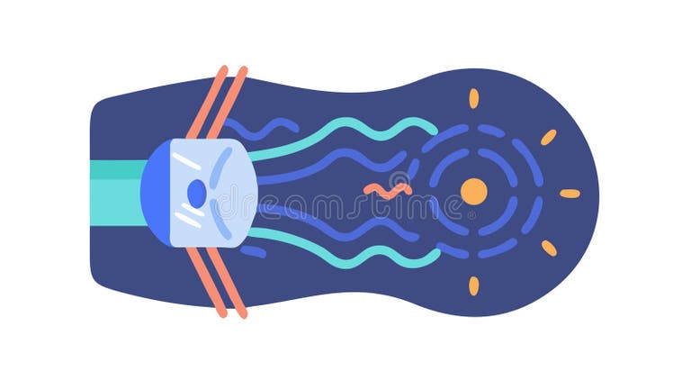 Data Flow Inside Pipe, Symbolizing Network Channels, Vector Design ...