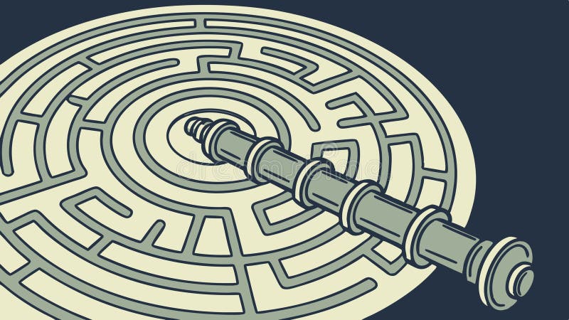 Camshaft in Maze Landscape, Flat Vector Illustration, Vector Design Generative AI Stock ...