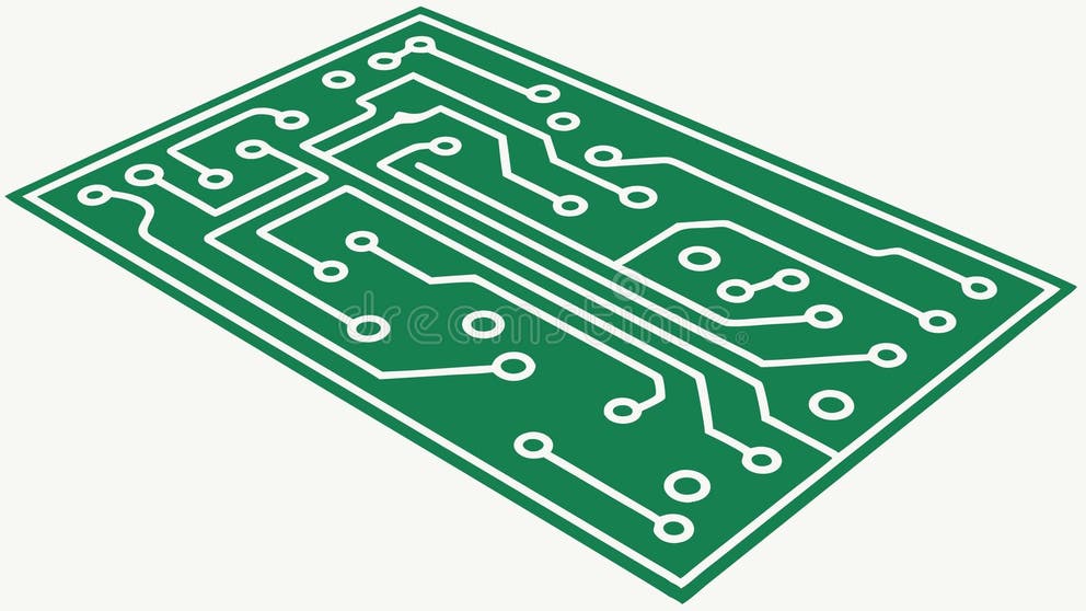 Green Circuit Board Electronic Microchip Technology Vector, Vector Design Generative AI Stock ...