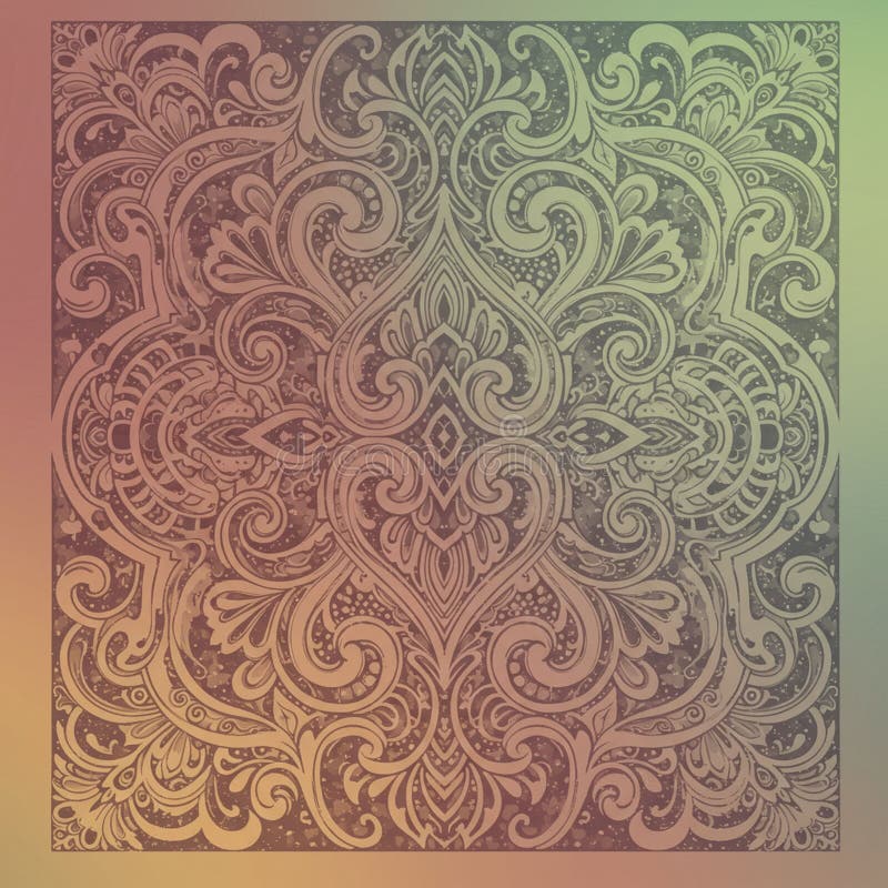 Intricate Vector Pattern with Ornate Swirls, Floral Motifs, and Paisley ...
